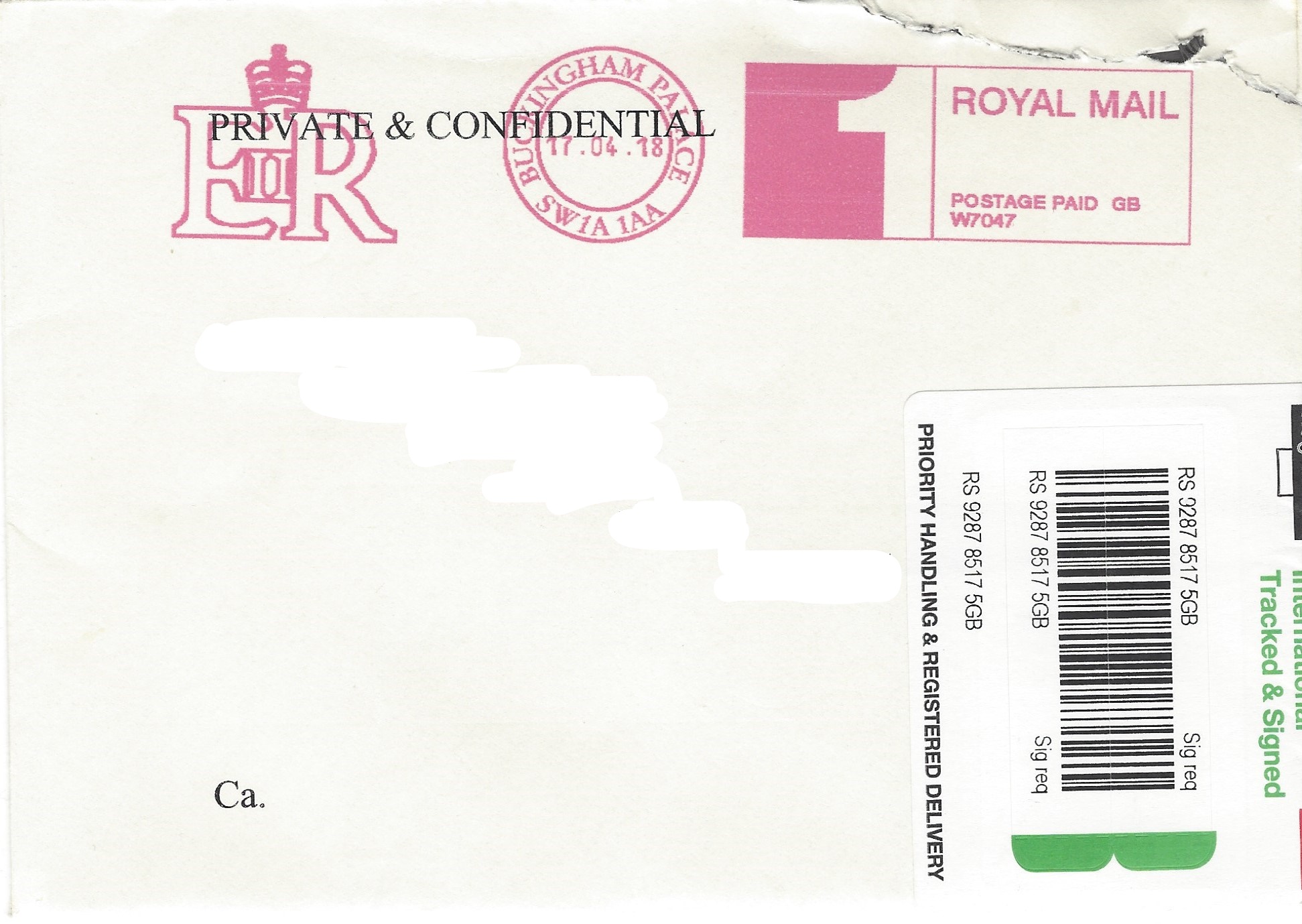 Letter From The Duchess of Cornwall – RoyalResponses