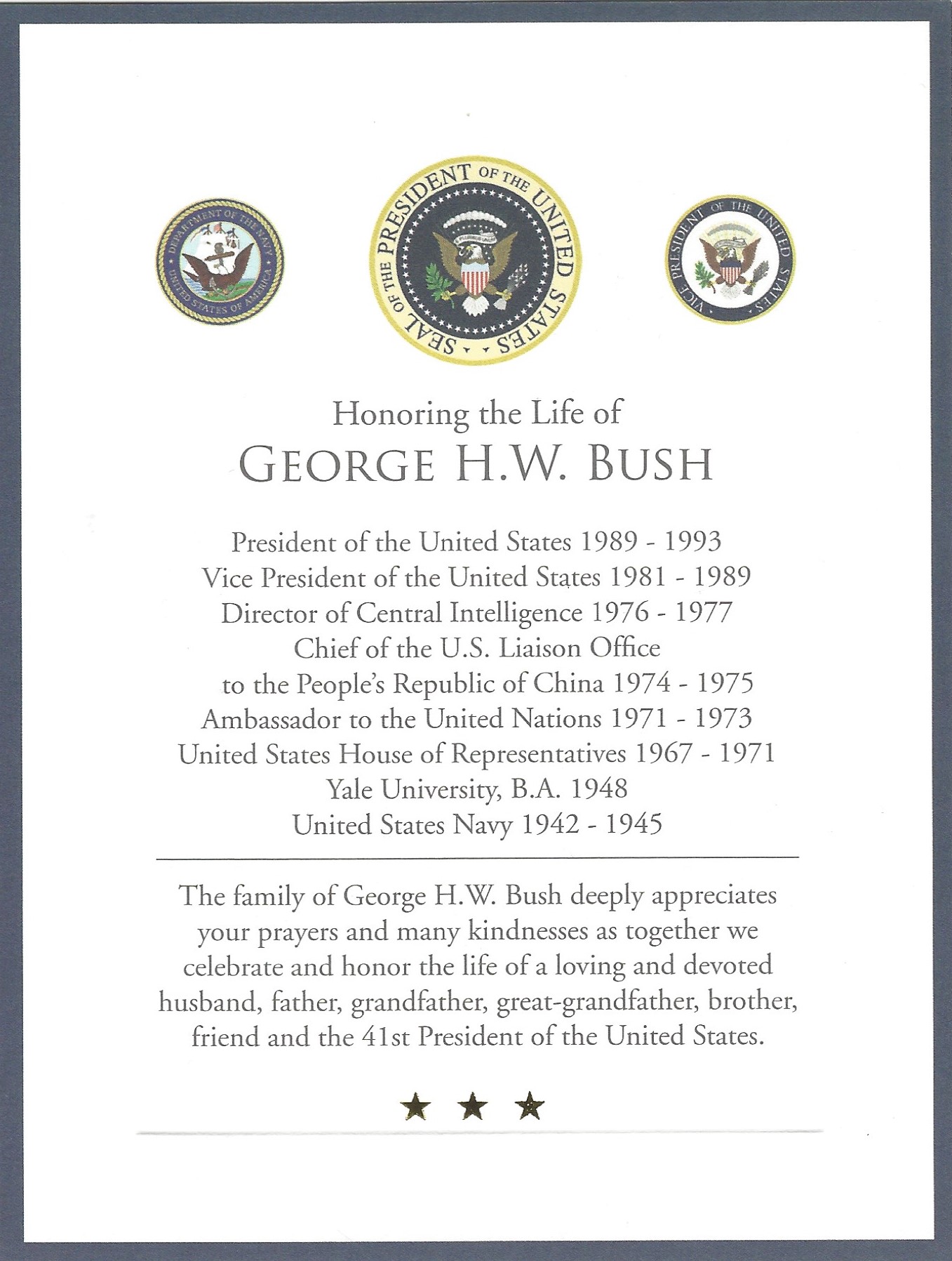 George H. W. Bush – RoyalResponses