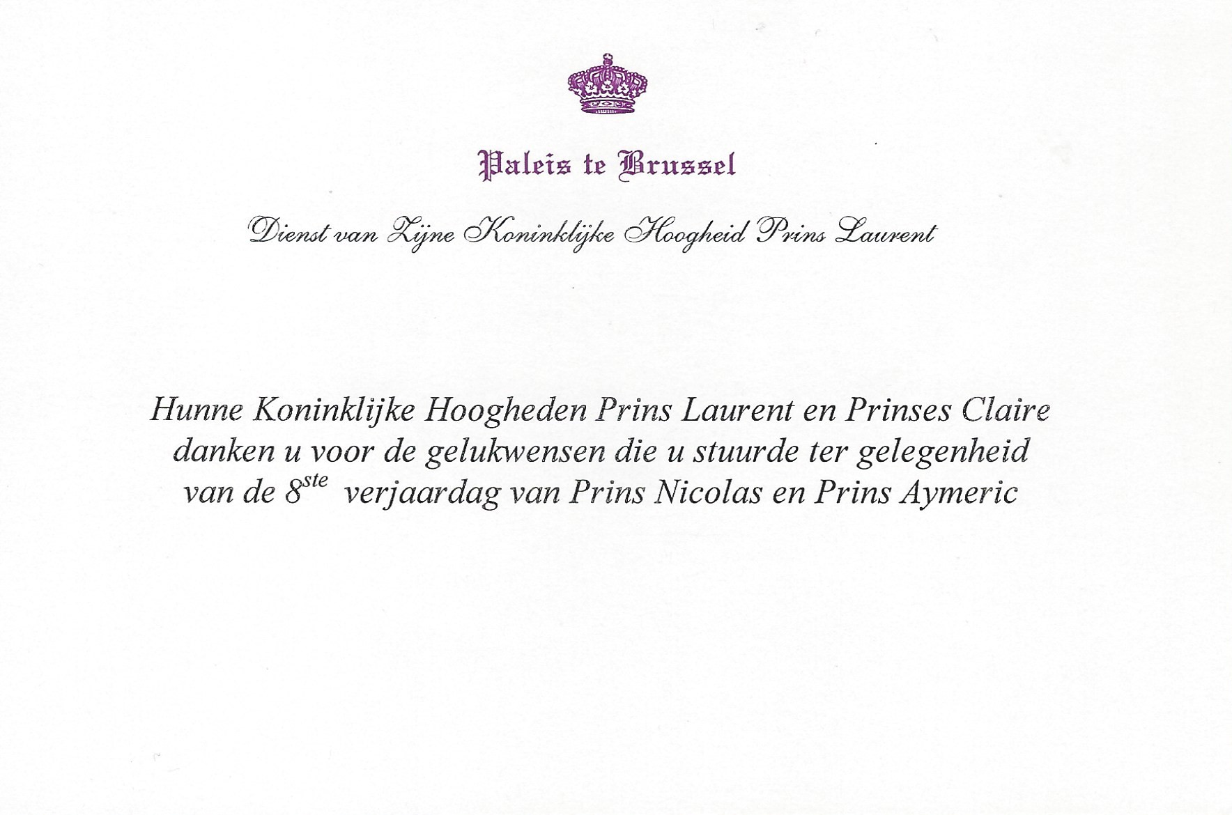 Prince Nicolas and Prince Aymeric of Belgium’s 8th Birthday ...