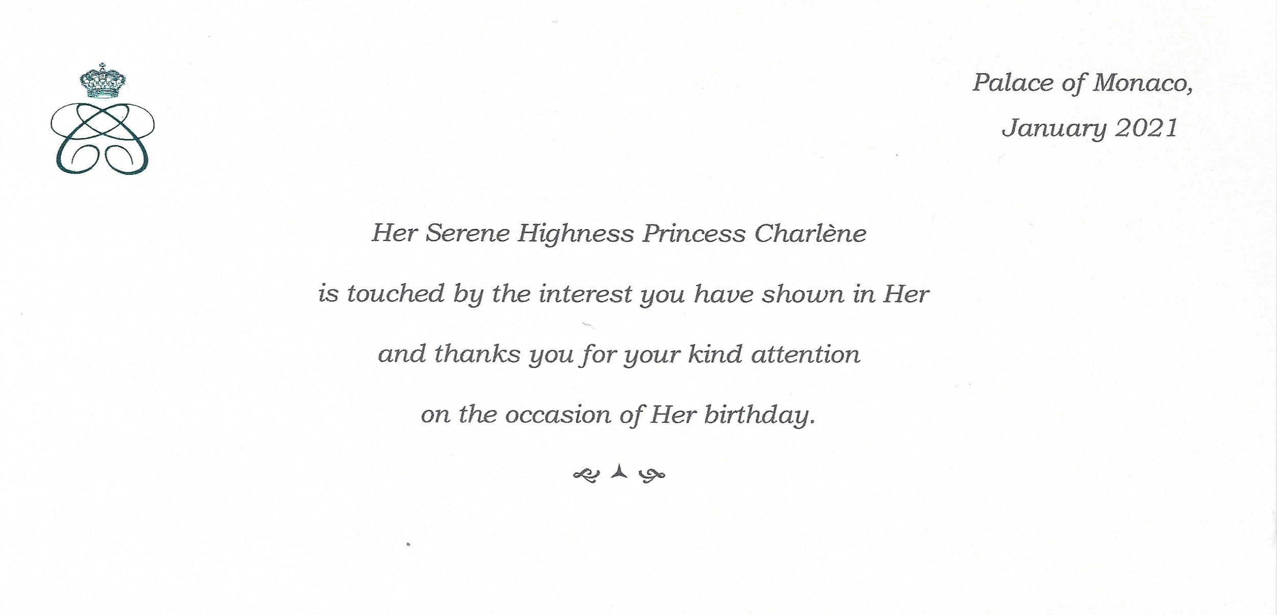 Charlene, The Princess of Monaco’s 43rd Birthday – RoyalResponses