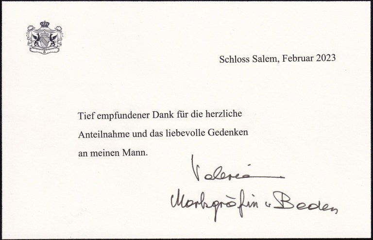 Passing of Maximillian, Margrave of Baden – RoyalResponses