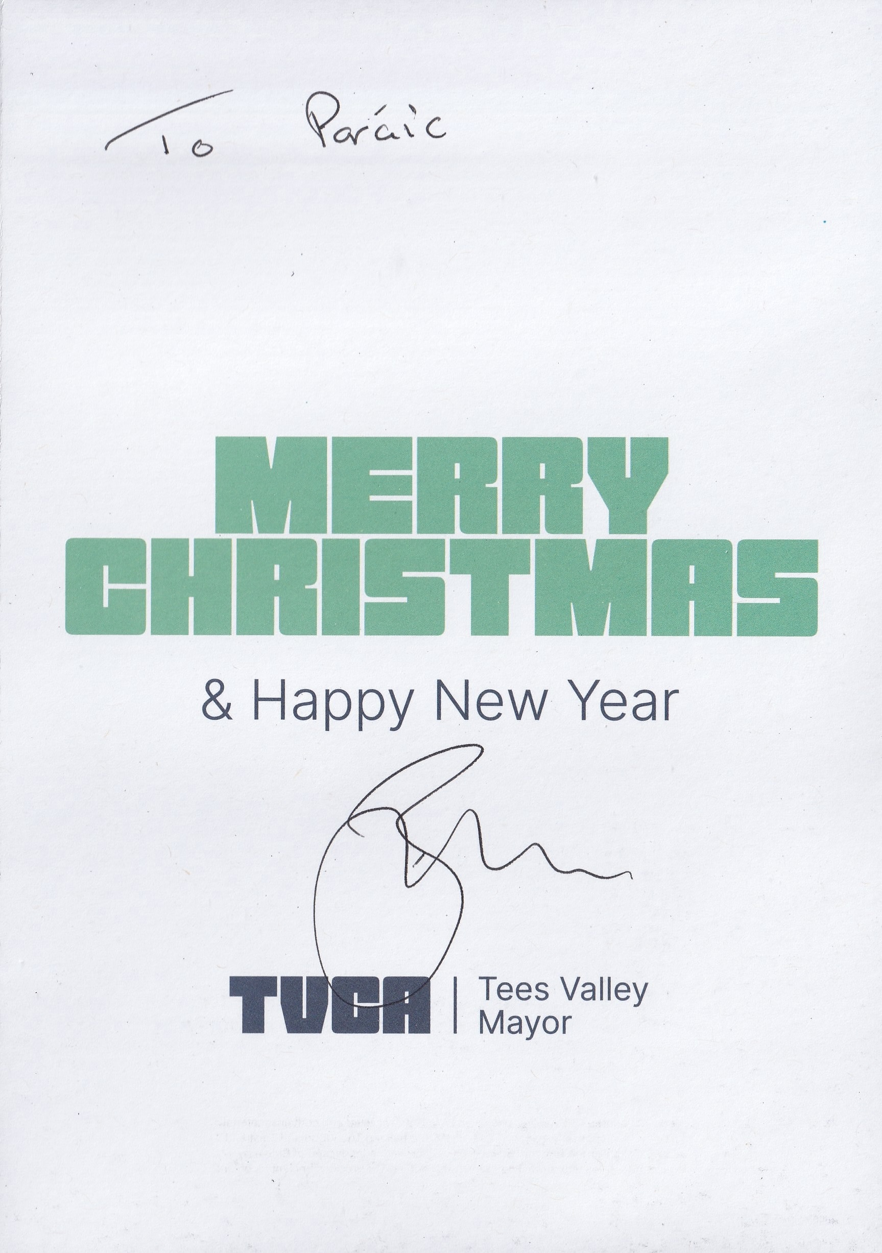 Ben Houchen, Baron Houchen of High Leven Christmas 2023 – RoyalResponses