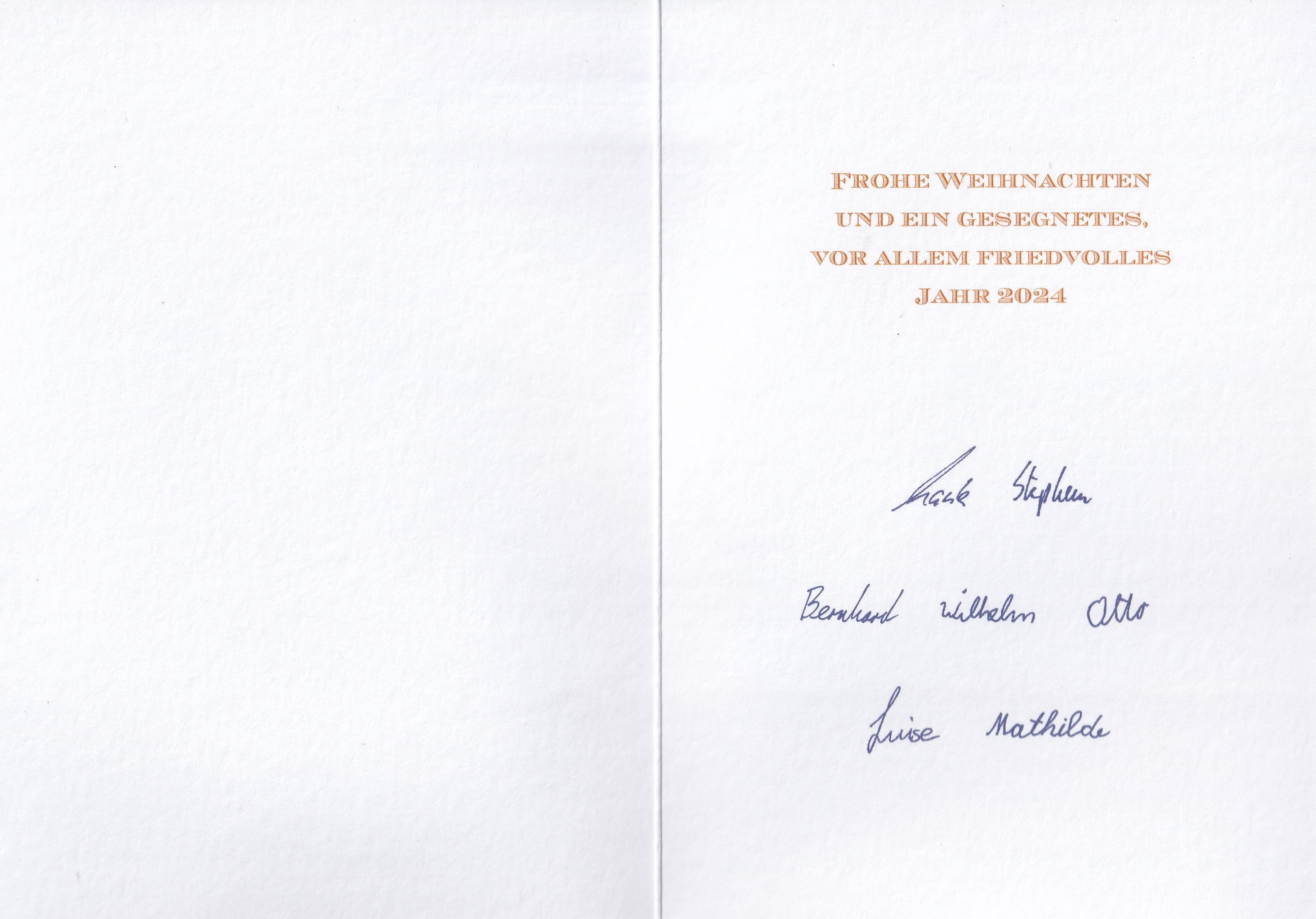 Stephan and Maria, The Prince and Princess de Lippe Christmas 2023 ...