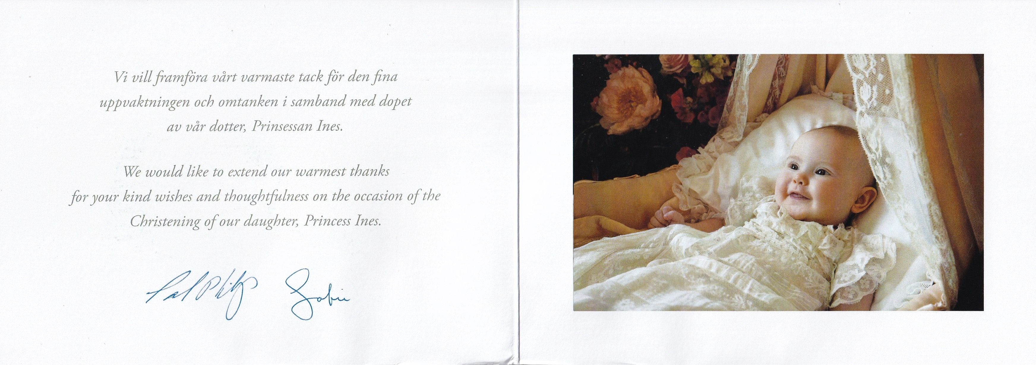 Christening of Princess Ines, Duchess of Västerbotten – RoyalResponses